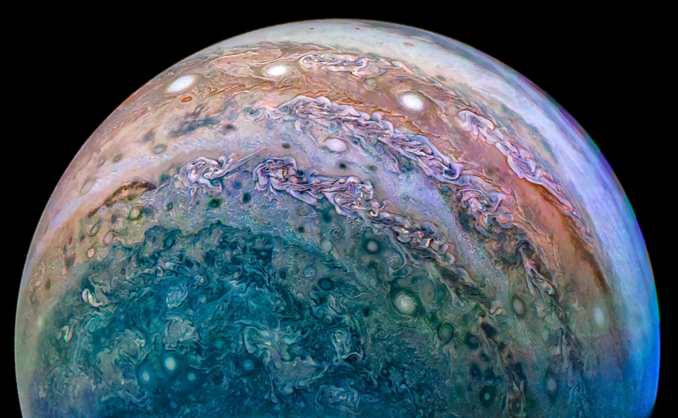 I meravigliosi vortici di Giove fotografati dalla sonda Juno - Galileo